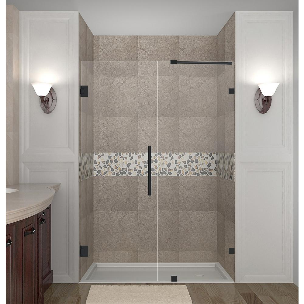 Aston Nautis 57 25 58 25 In X 72 In Frameless Hinged Shower Door In