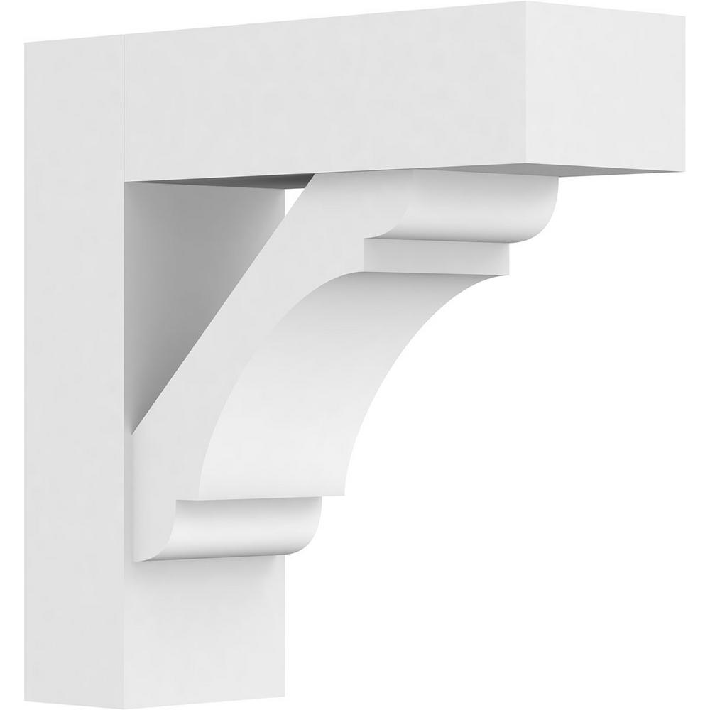Ekena Millwork 5 in. x 16 in. x 16 in. Olympic Bracket with Block Ends ...