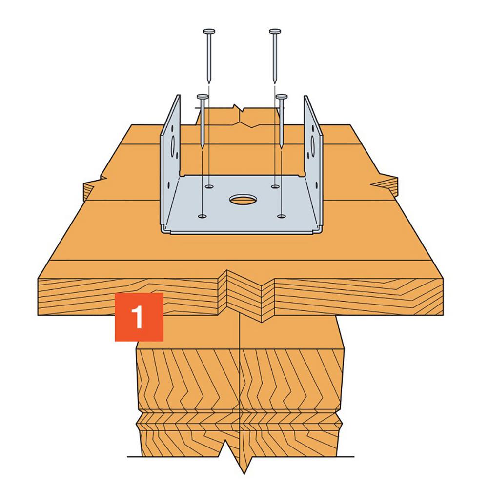 Simpson Strong-Tie BC ZMAX Galvanized Post Base for 4x Nominal Lumber ...