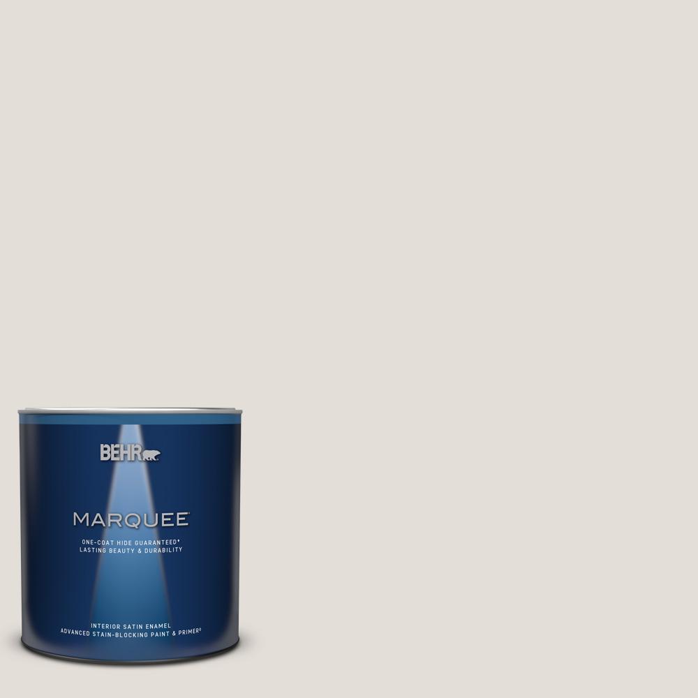 BEHR MARQUEE 1 qt. #BWC-21 Poetic Light Satin Enamel Interior Paint ...