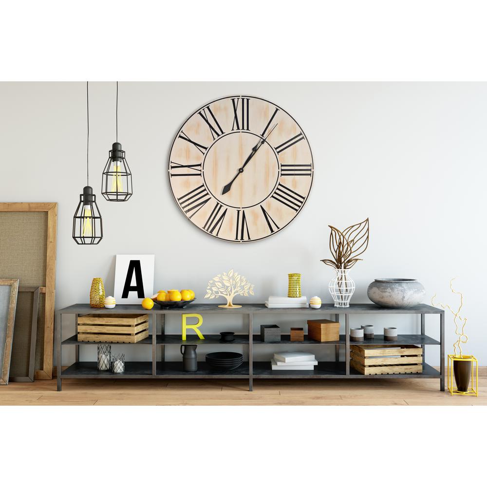 BrandtWorks 42 in. Oversized Vertical Farmhouse Wall Clock-CFH-042 ...