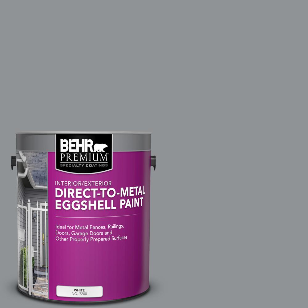 BEHR PREMIUM 1 gal. #PPU26-05 Flint Gray Eggshell Direct to Metal ...