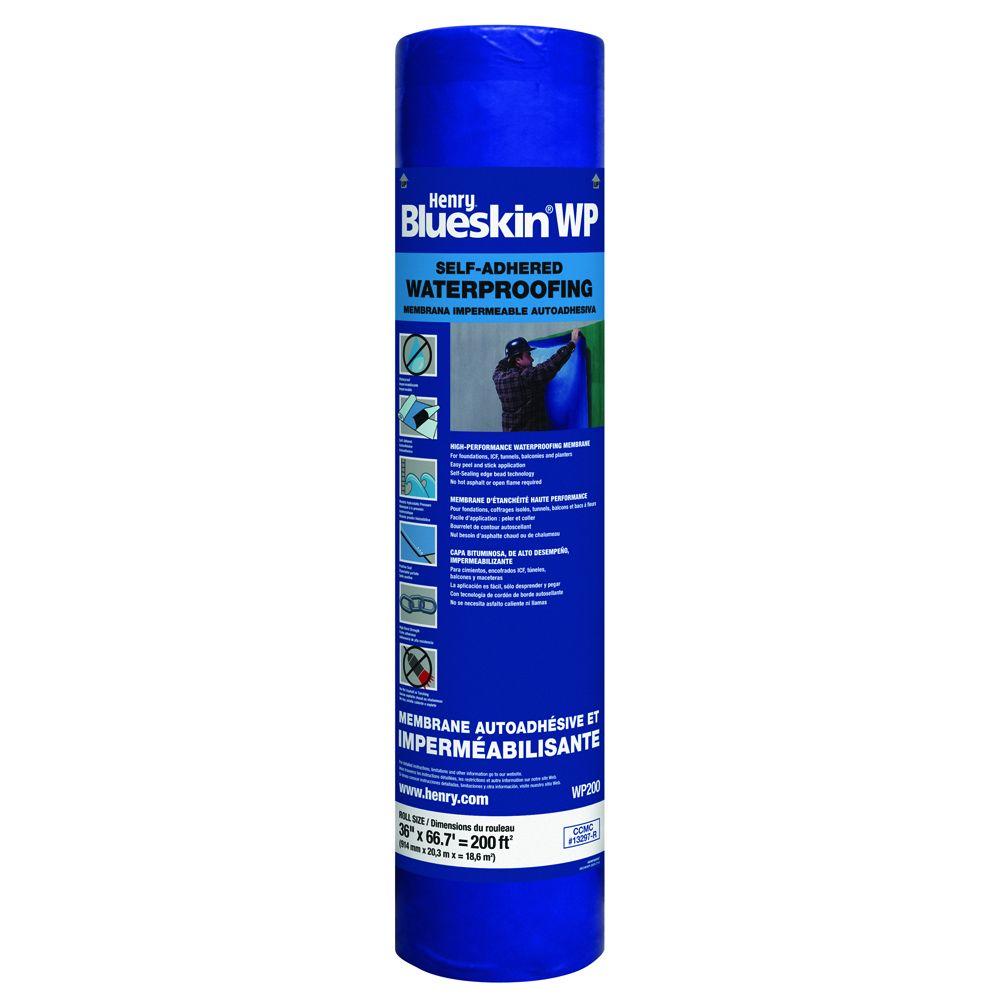 Henry Blueskin WP 200 Self Adhered Waterproofing Membrane HEWP200937 Henry Blueskin WP 200 Self Adhered Waterproofing Membrane HEWP200937