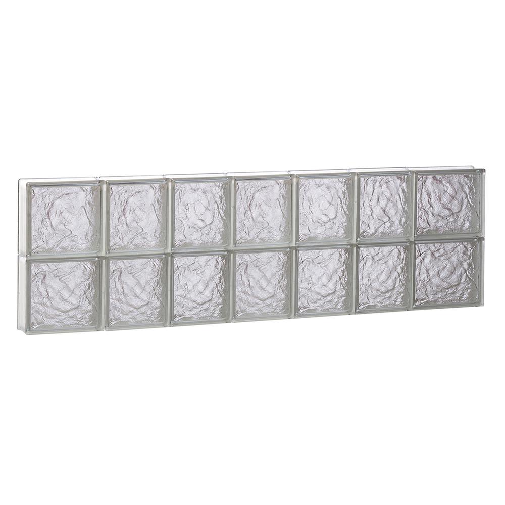 Clearly Secure 44.25 in. x 15.5 in. x 3.125 in. Frameless Ice Pattern ...