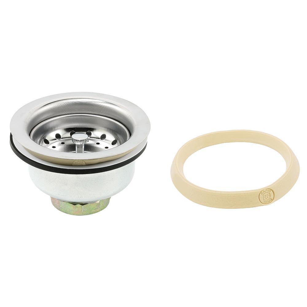 Prime-Line Stainless Steel Basket Strainer fits 3-1/2 in. to 4 in ...