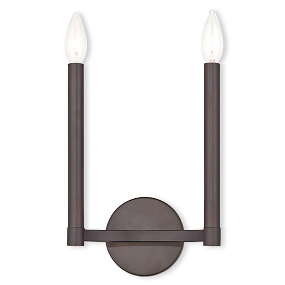 Livex Lighting Alpine 2 Light Bronze Wall Sconce-40242-07 - The Home Depot