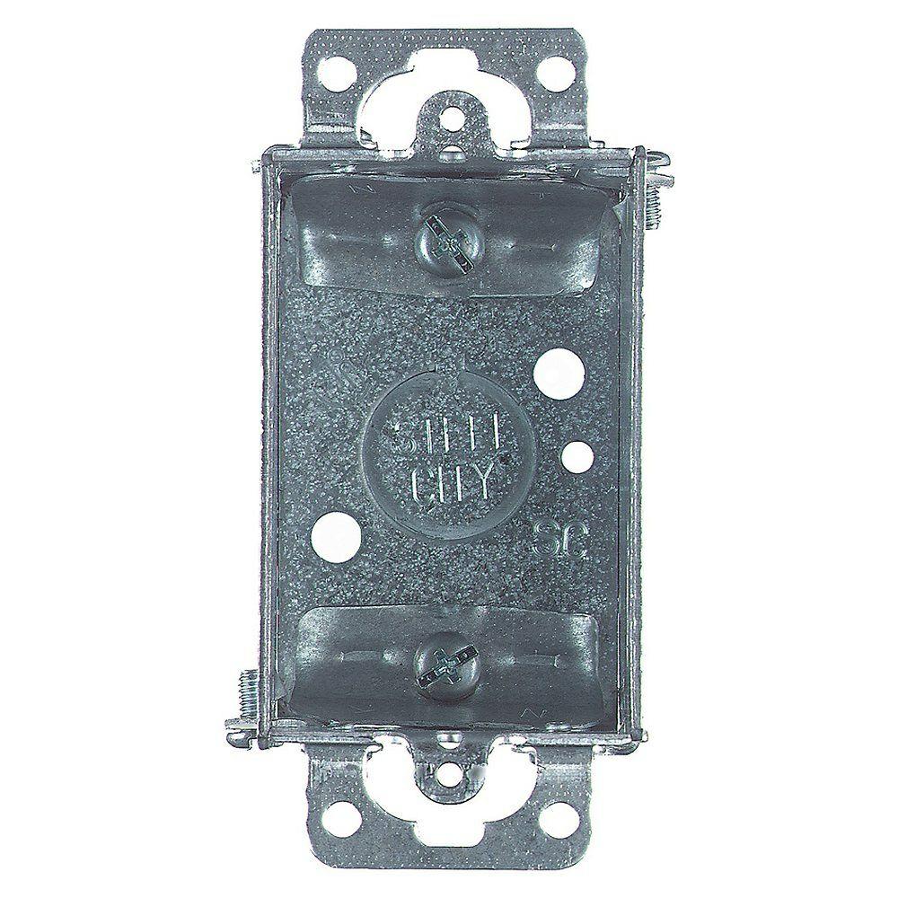 Steel City 1-Gang Metal Old Work Electrical Switch Box (Case of 25 ...