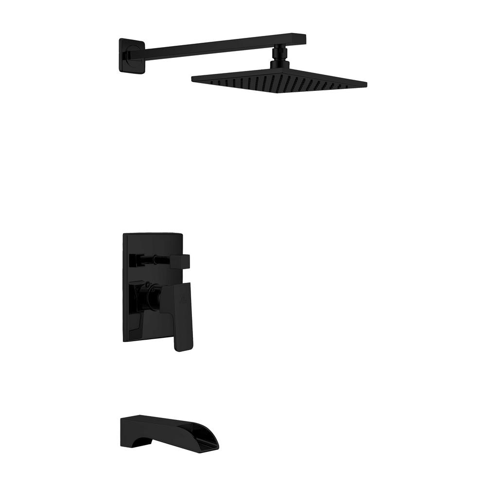 ANZZI Mezzo Series Single-Handle 1-Spray Tub and Shower Faucet in Matte ...
