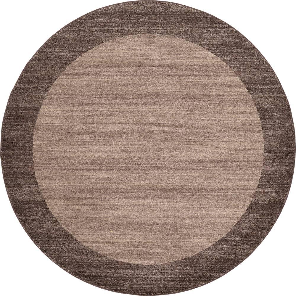 Unique Loom Del Mar Abigail Light Brown 8' 0 x 8' 0 Round Rug-3132120 ...