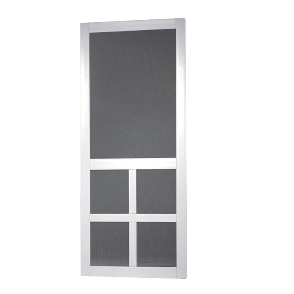 Screen Tight 36 In X 80 In Lafayette Vinyl White Wide Stile Screen