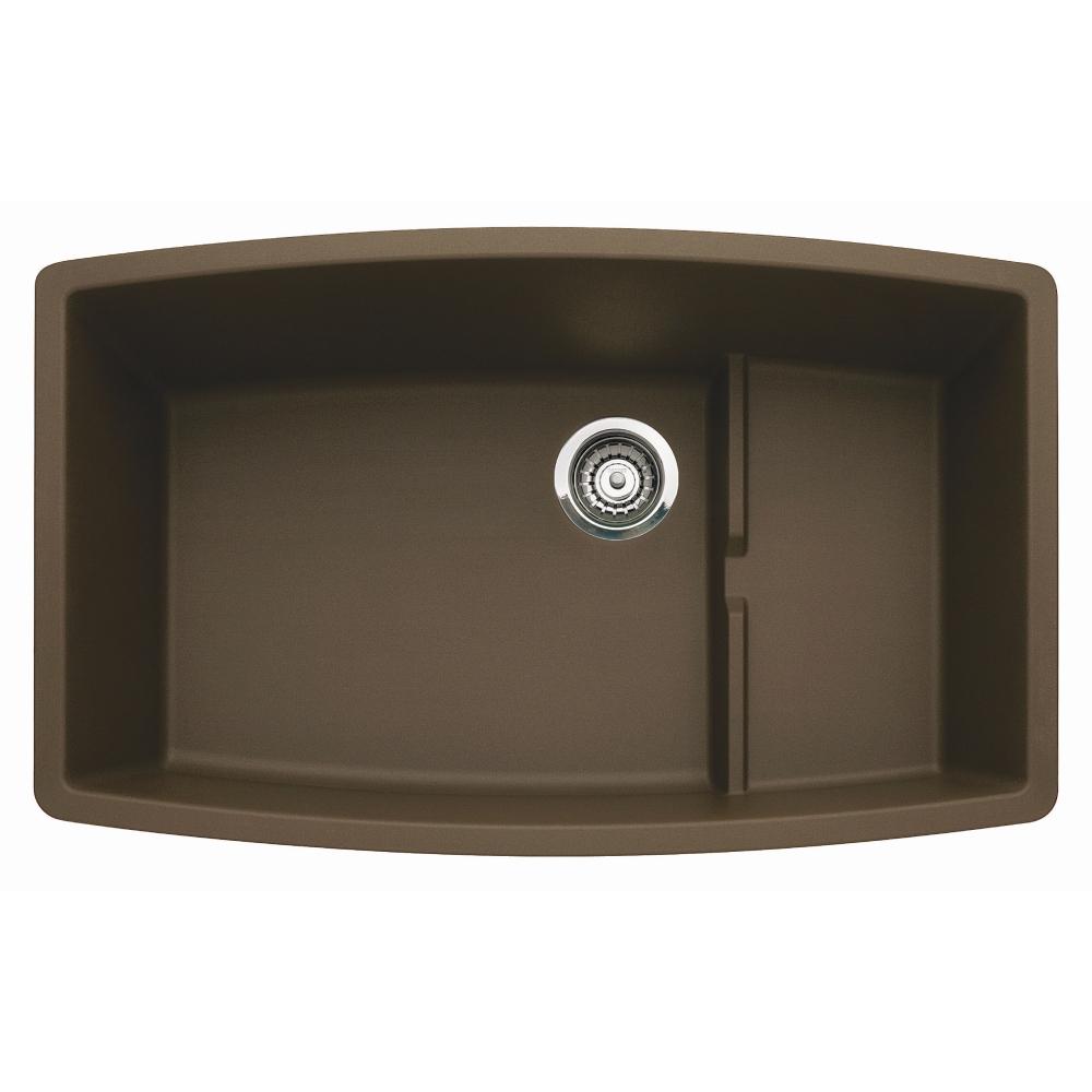 Blanco Precis Undermount Granite 33 in. x 18 in. 60/40 Double Bowl ...