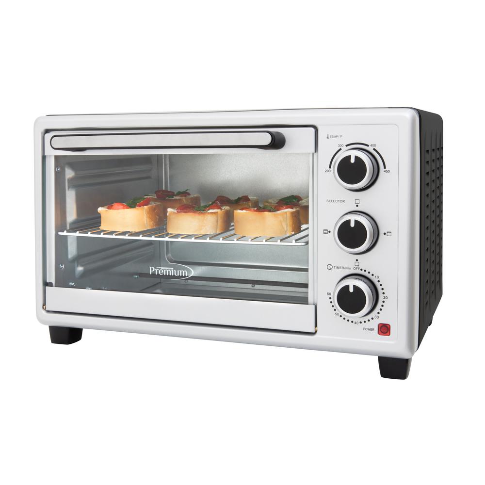 PREMIUM 1440 W 6-Slice Silver Toaster Oven with Automatic Shut-Off ...