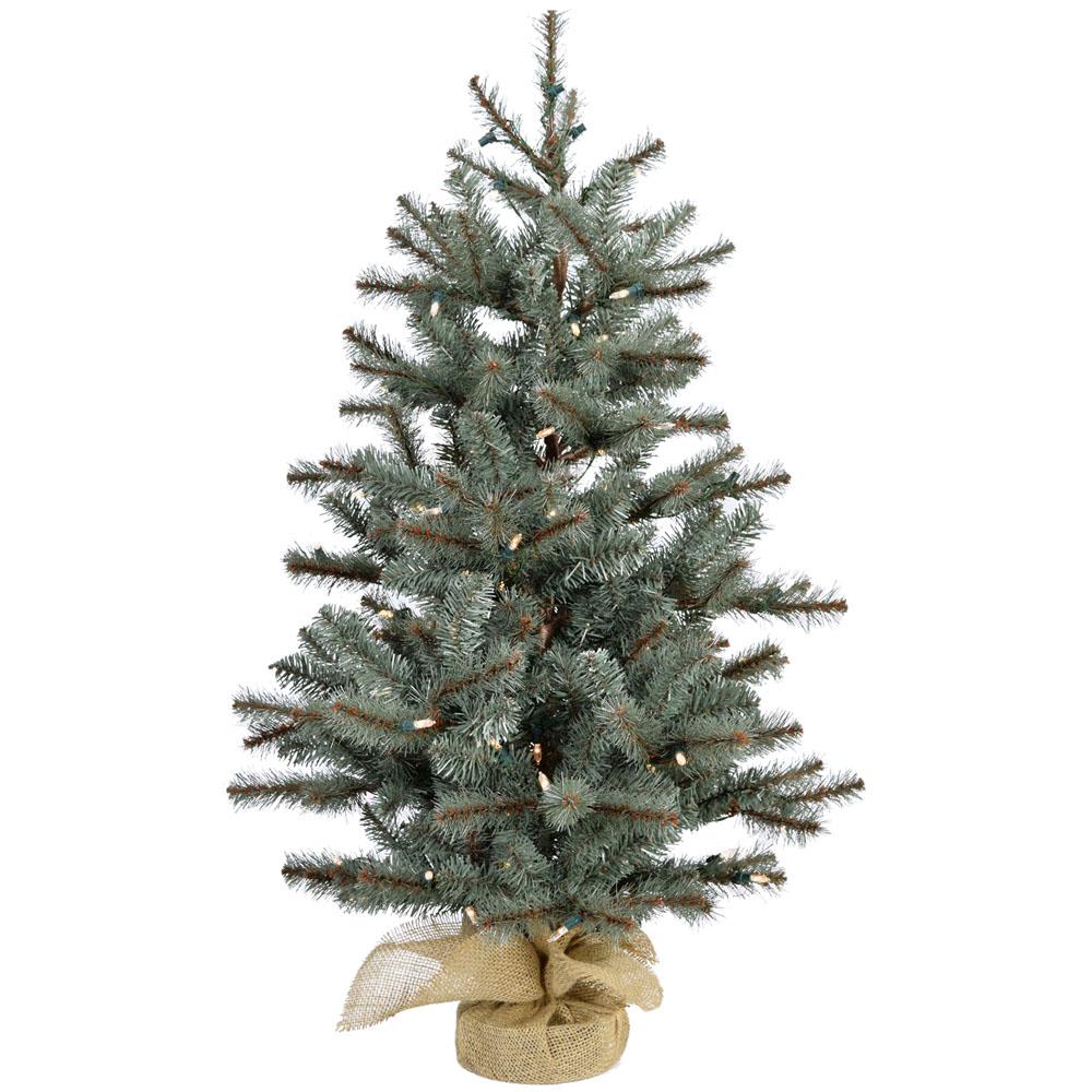 Fraser Hill Farm 4 ft. Heritage Pine Artificial Tree with Burlap Base ...