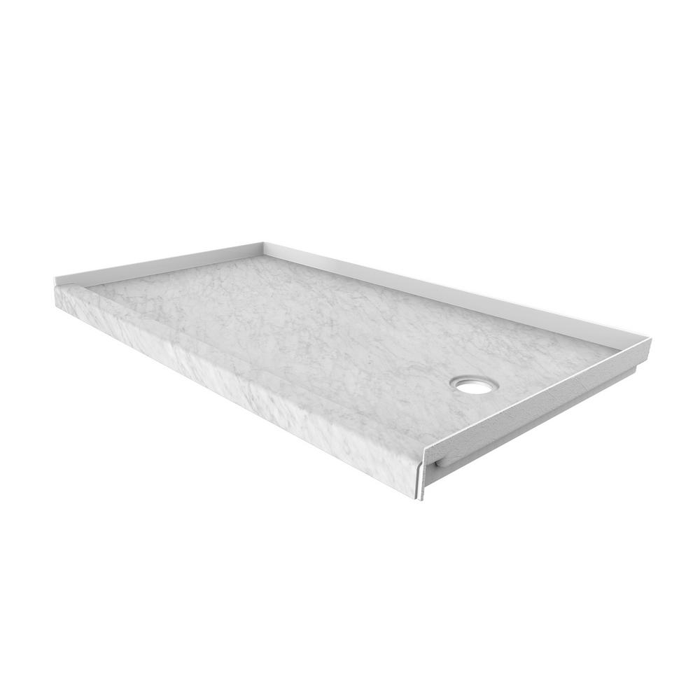 FlexStone 32 in. x 60 in. Single Threshold Shower Base with Right Hand ...