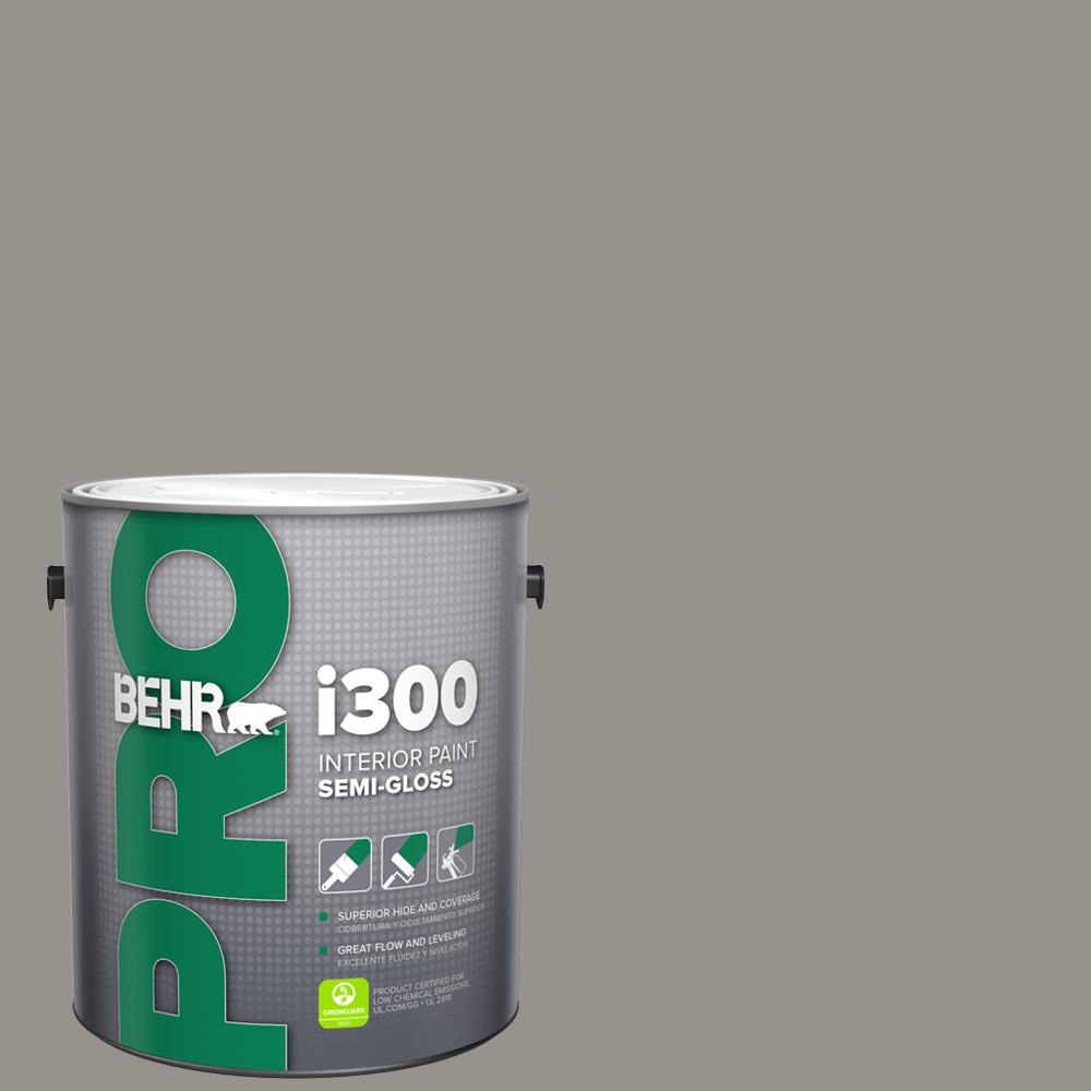 BEHR PRO 1 gal. #PPU18-16 Elephant Skin Semi-Gloss Interior Paint ...