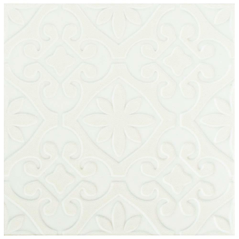 8x8 - White - Ceramic Tile - Tile - The Home Depot