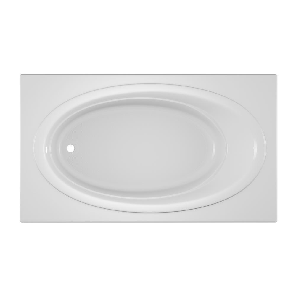JACUZZI NOVA 72 in. x 42 in. Acrylic Rectangular Drop-in Soaking Non ...
