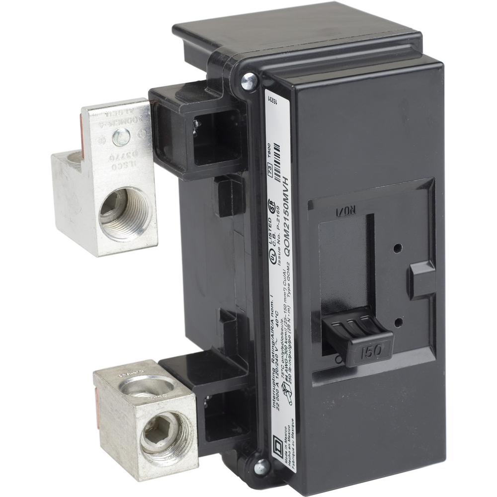 Square D QO 150 Amp 22kA 2-Pole Bolt-On QOM2 Frame Size Main Circuit Breaker-QOM2150MVH - The ...