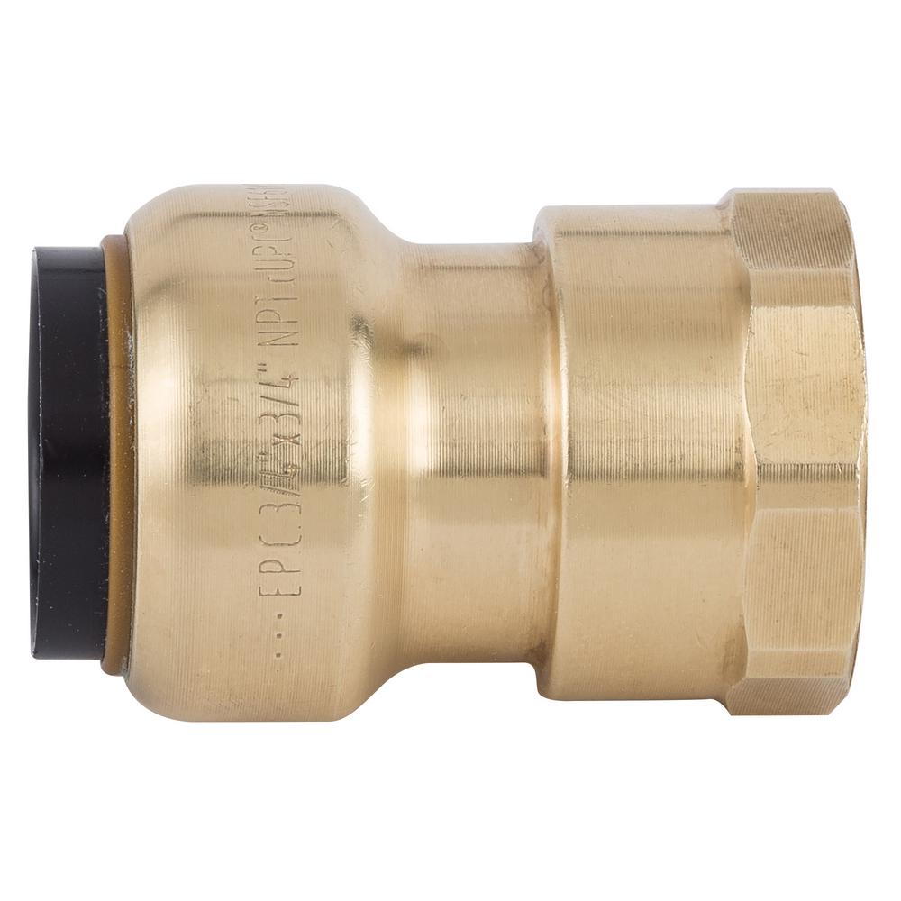 Tectite 3/4 in. Brass Push-To-Connect x Female Pipe Thread Adapter-FSBFA34 - The Home Depot