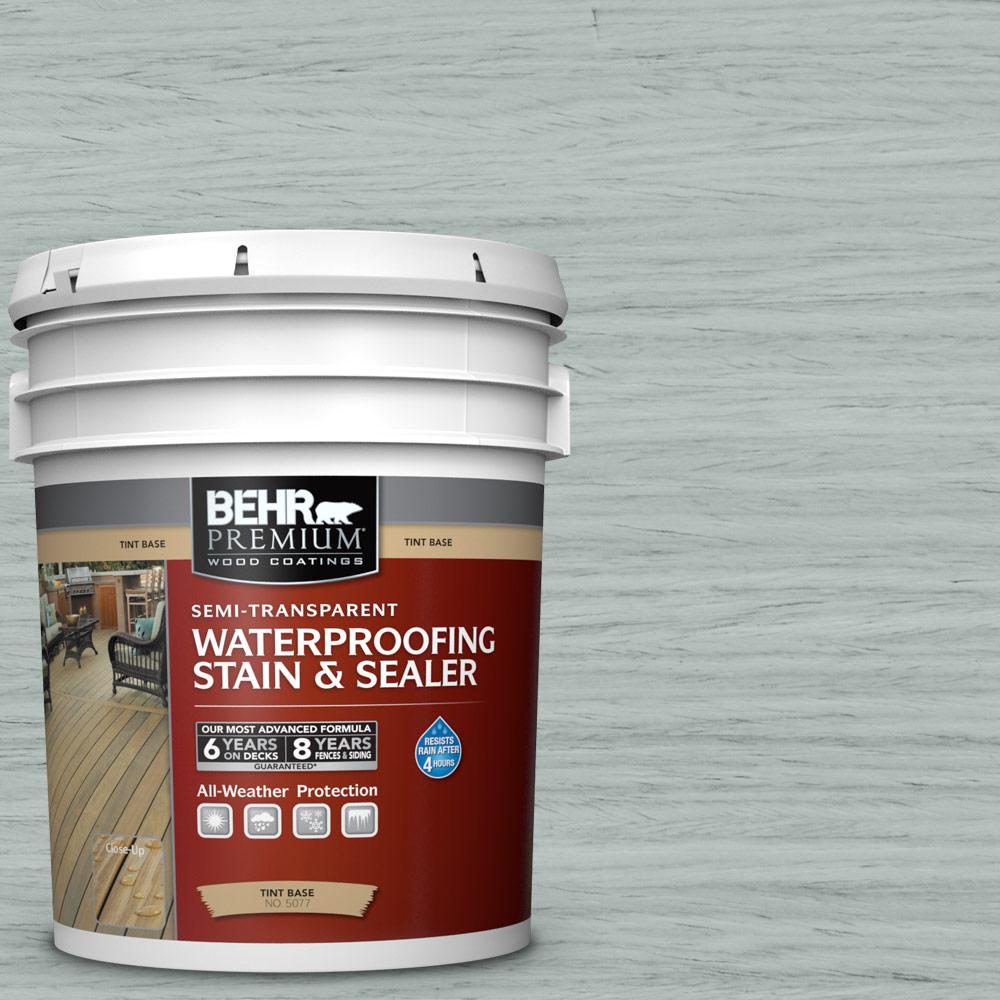 BEHR Premium 5 gal. #ST-365 Cape Cod Gray Semi-Transparent ...