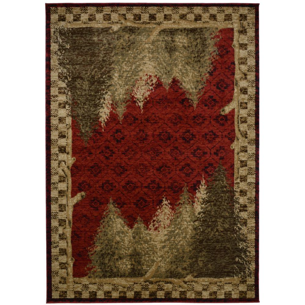 Mayberry Rug American Destination Antique Forest Antique Rustic Multi ...