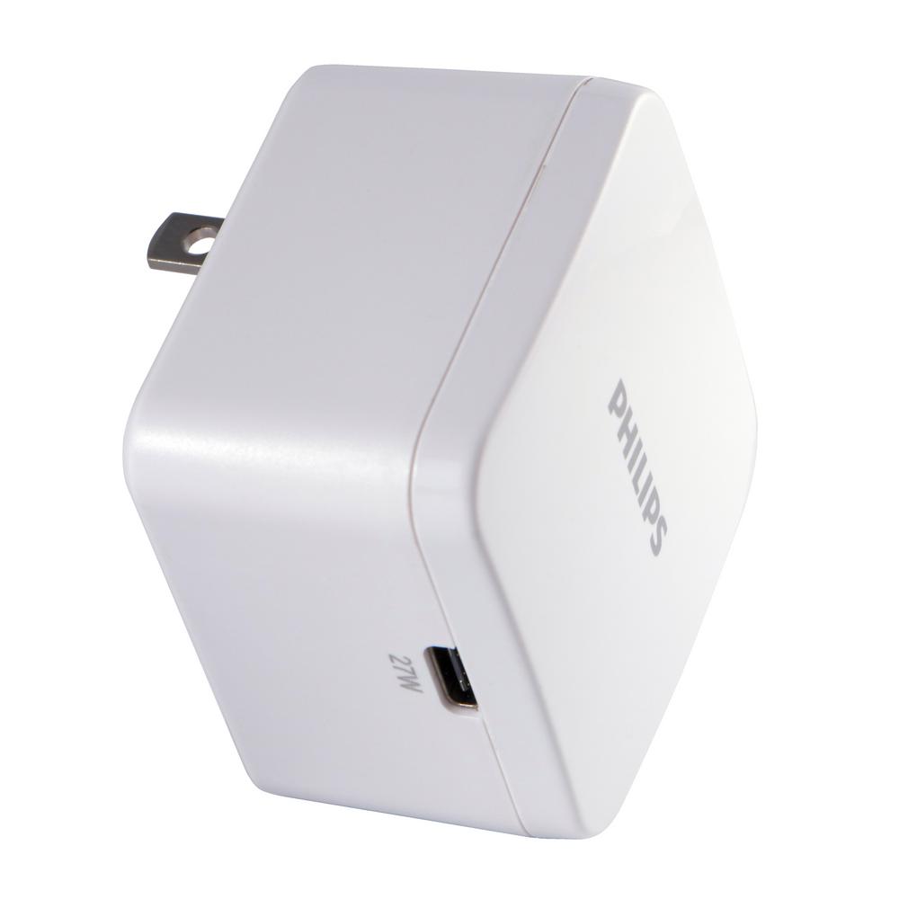 Philips 1 USB-C Wall Charger with Power Delivery in White-DLP2509Q/37 ...