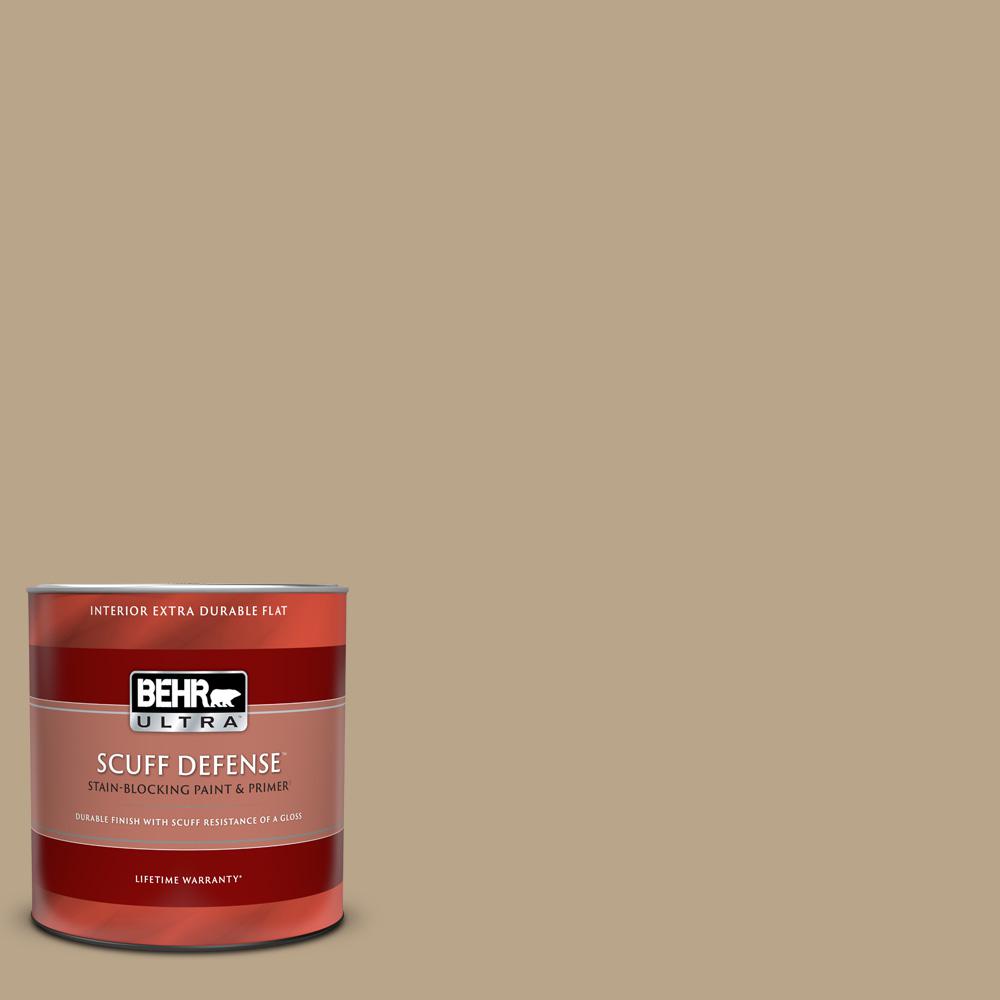 BEHR ULTRA 1 qt. #710D-4 Harvest Brown Extra Durable Flat Interior ...