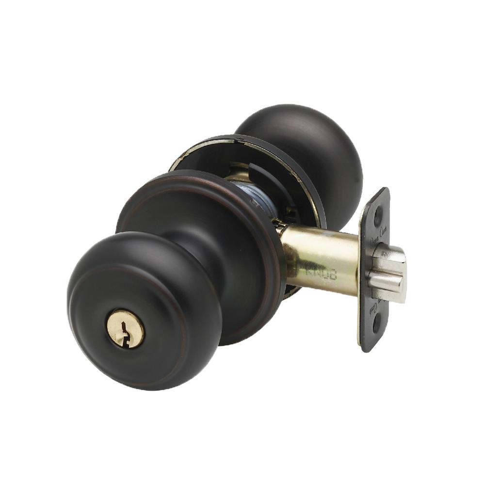 Copper Creek Colonial Tuscan Bronze Entry Door Knob-CK2040TB - The Home ...