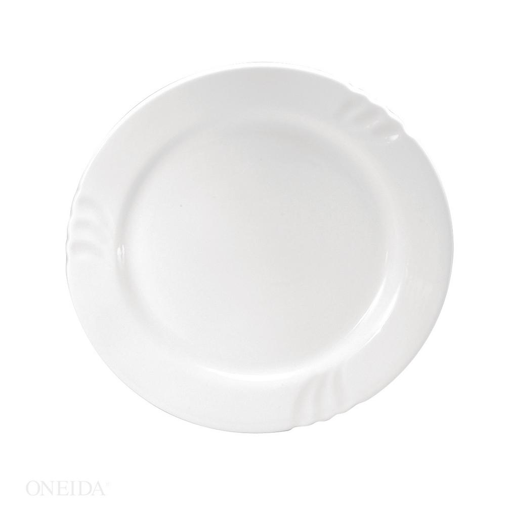 Oneida 10.25 in. Briana Porcelain Plates (Set of 12)-R4190000149 - The ...