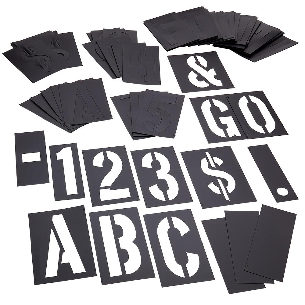 C.H. Hanson 6 in. 138-Piece Plastic Stencil Set-10188 - The Home Depot