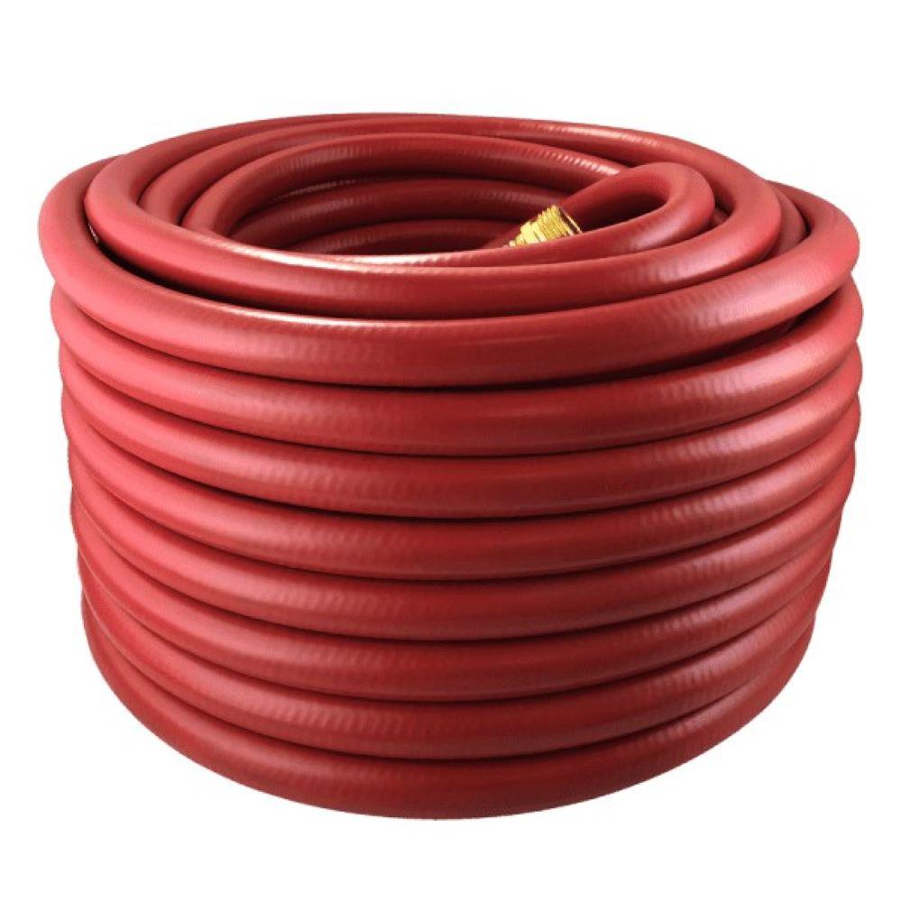 Flexon 1/2 in. x 50 ft. Red Hot Water Rubber Garden Hose-PH1250RCN ...