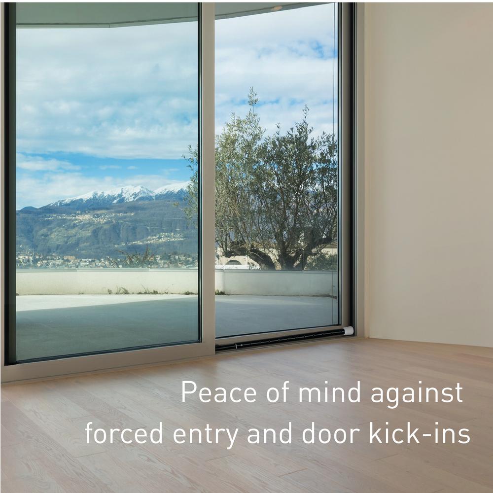 Black Fits Most Doors & Windows-Adjustable Patio Door Security Bar ...