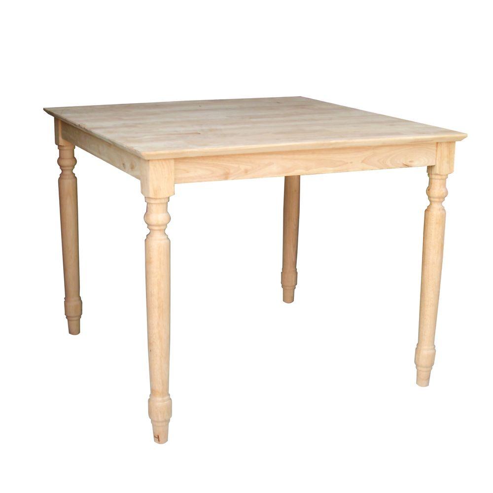 International Concepts Unfinished Dining Table K-3636-330T - The Home Depot