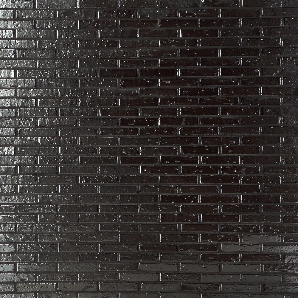 Ivy Hill Tile Queen Brick Metallic Black 10.6 in. x 12.75 in. 12mm ...