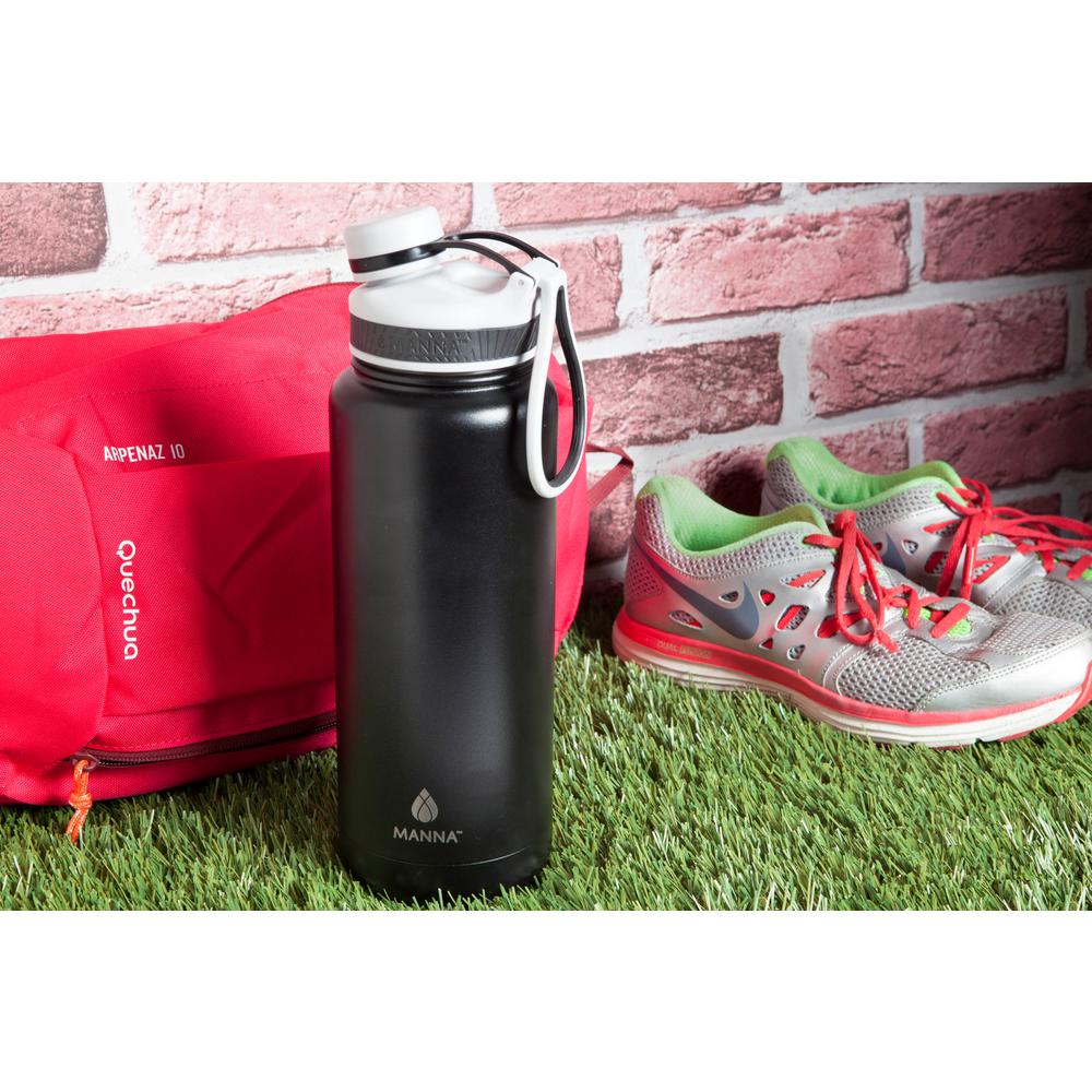 Manna Ranger Pro 40 oz. Onyx Vacuum Insulated Stainless Steel Bottle ...