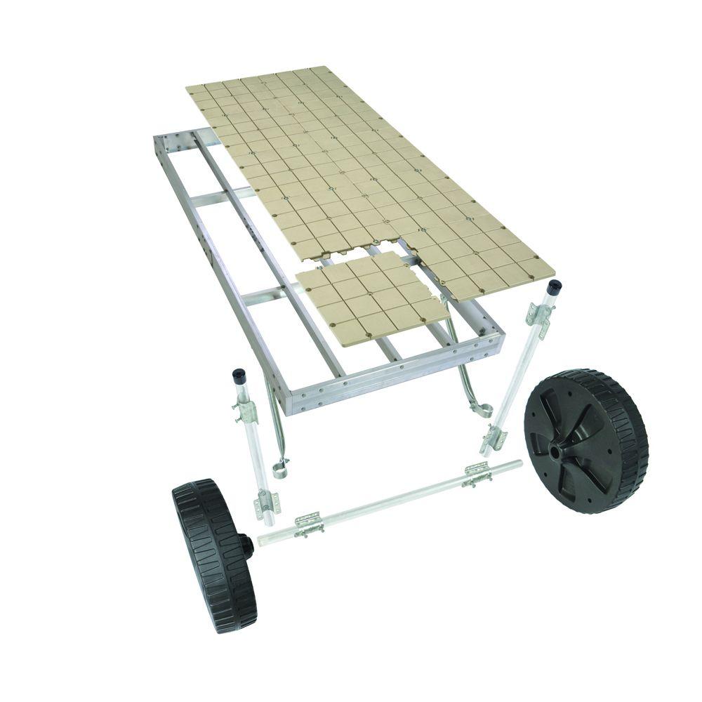 PlayStar 4 ft. x 10 ft. Aluminum Roll In Dock with Resin Top-KT 15052 ...