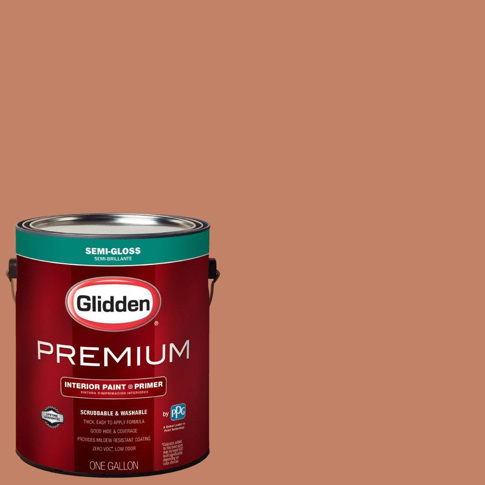 Glidden Premium 1 gal. #HDGO12U Dusty Terra Cotta Semi-Gloss Interior ...