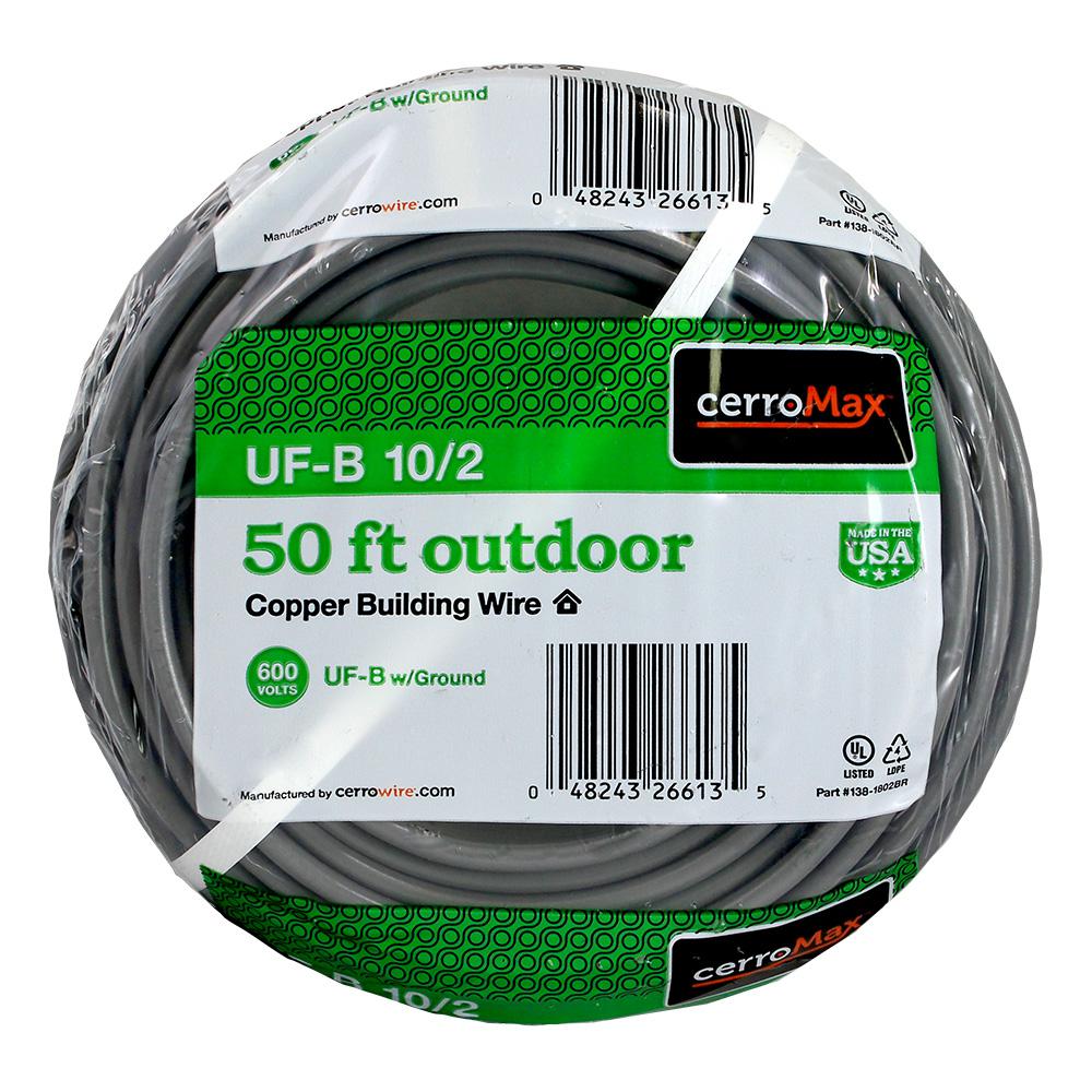 Cerrowire 50 Ft 10 2 UF B Wire 138 1802BR The Home Depot