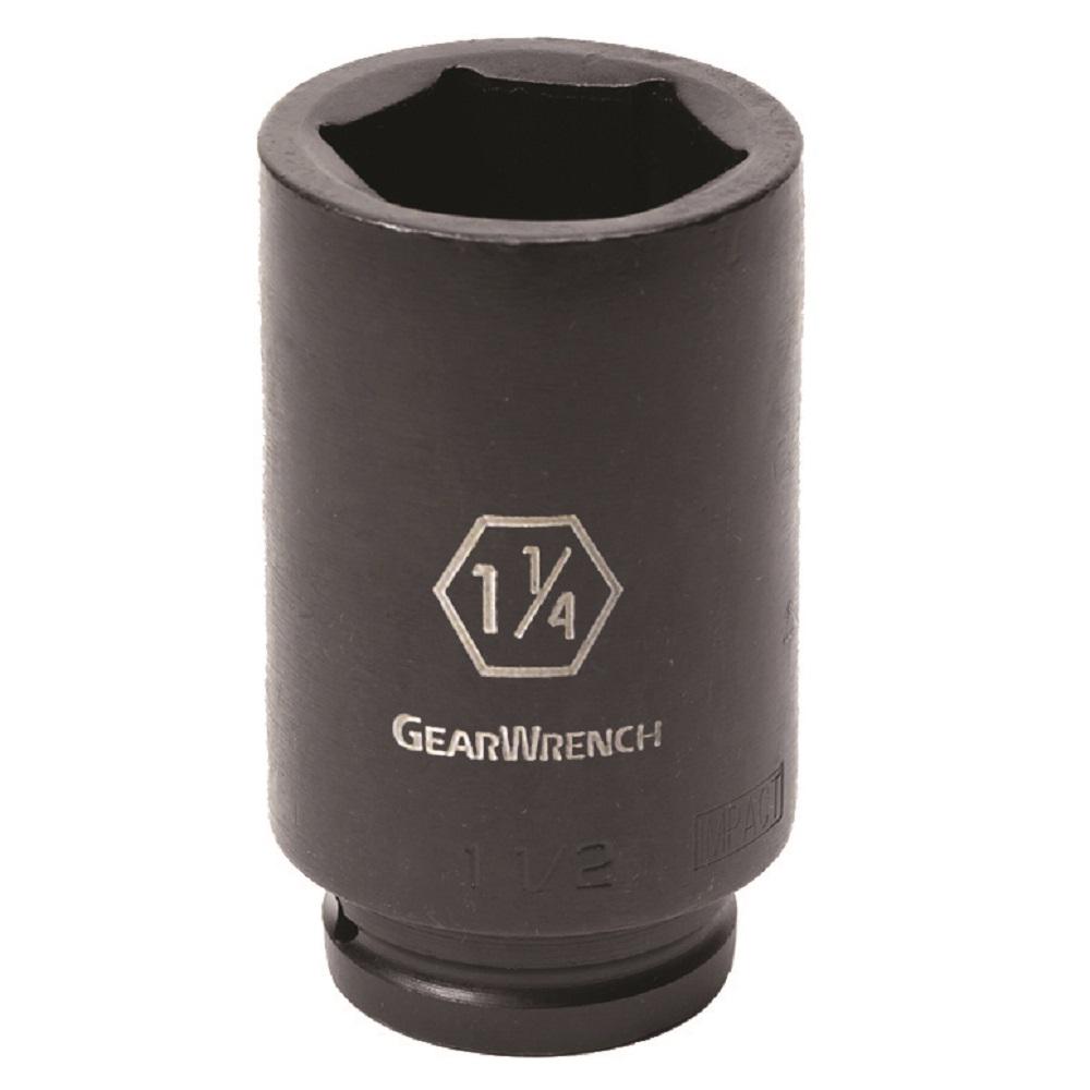 GearWrench 3/4 in. Drive 6-Point Deep Impact SAE Socket 1-1/8 in.-84869 ...