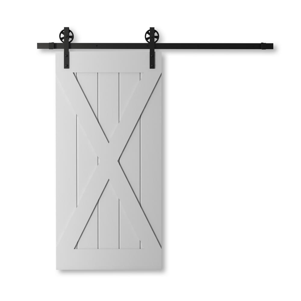 Urban Woodcraft 40 in. x 83 in. BERKELEY Solid Core Grey Wood Modern ...