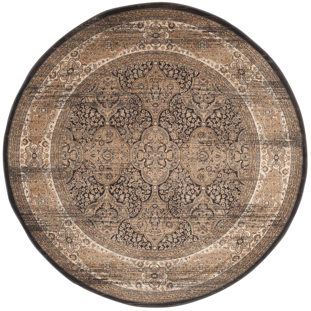 Safavieh Vintage Black/Ivory 7 ft. x 7 ft. Round Area Rug-VTG573F-7R ...