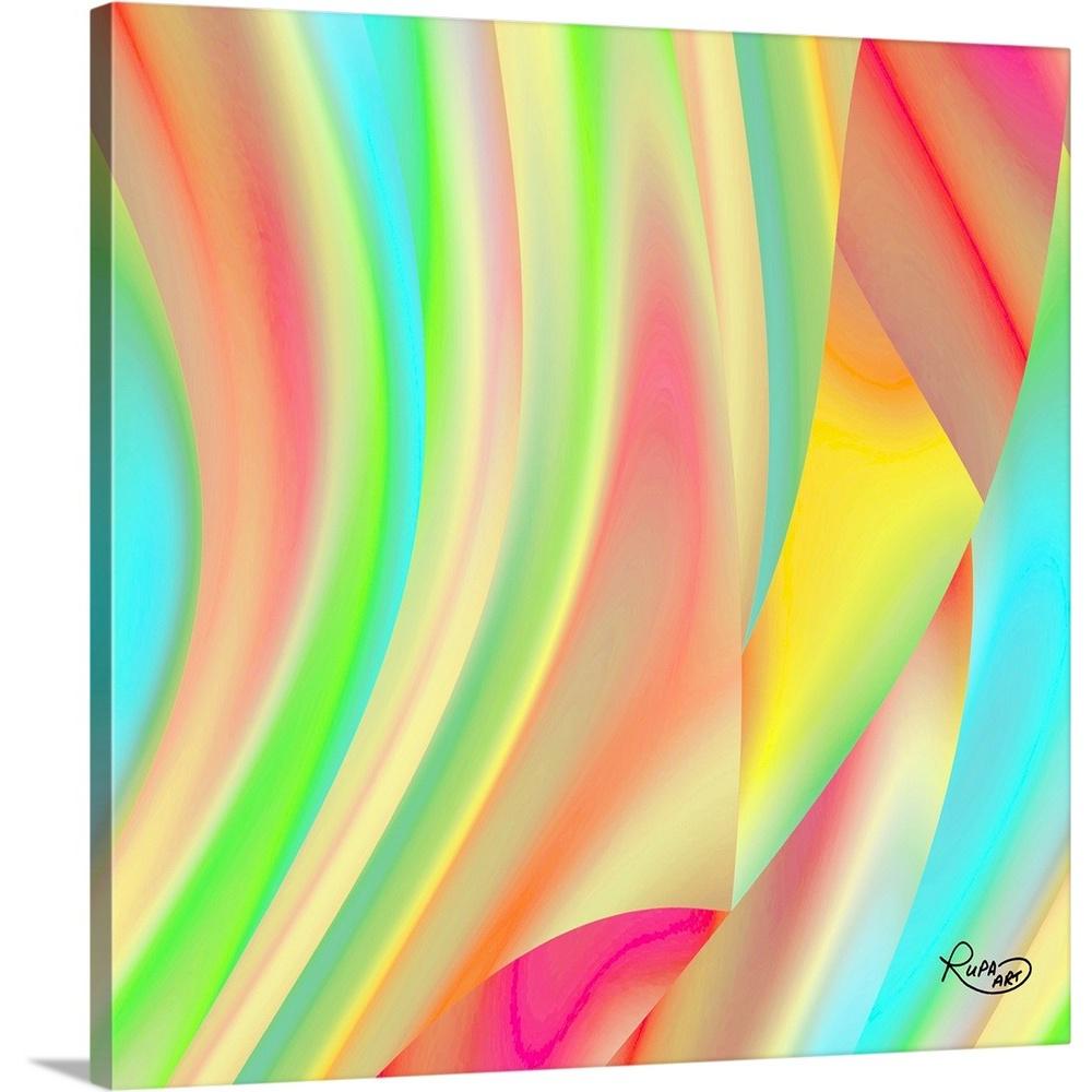 GreatBigCanvas 16 in. x 16 in. "Cotton Candy" by Liz Jardine Canvas ...