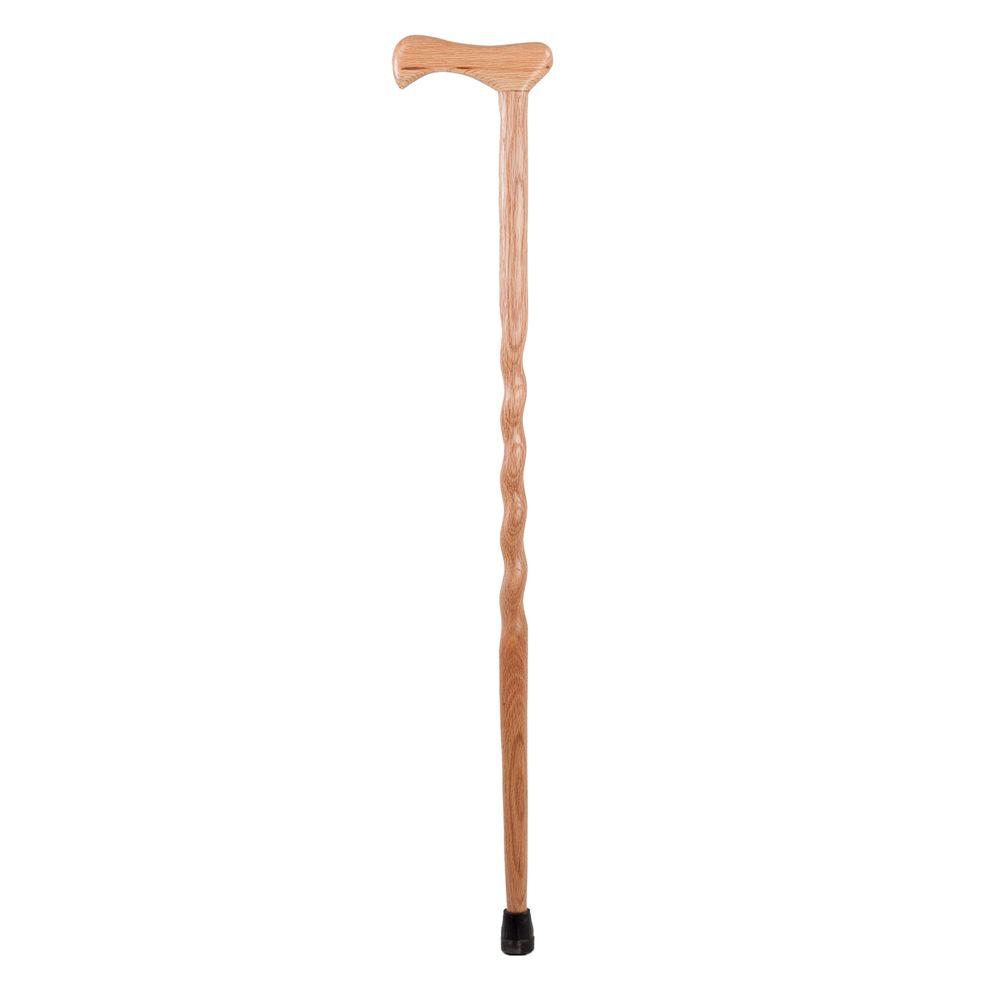 Brazos Walking Sticks 40 in. Twisted Oak or Ash Walking Cane in Natural ...