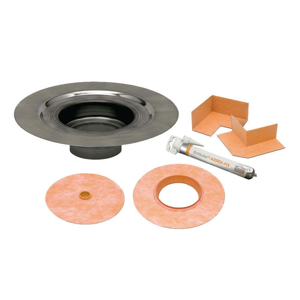 Schluter Kerdi-Drain 2 in. Outlet Stainless Steel Drain Flange-KD2FLKE ...