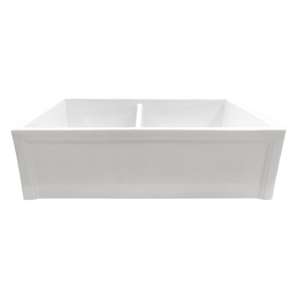 IPT Sink Company Farmhouse Apron Front Fireclay 33 in. 40/60 Picture ...