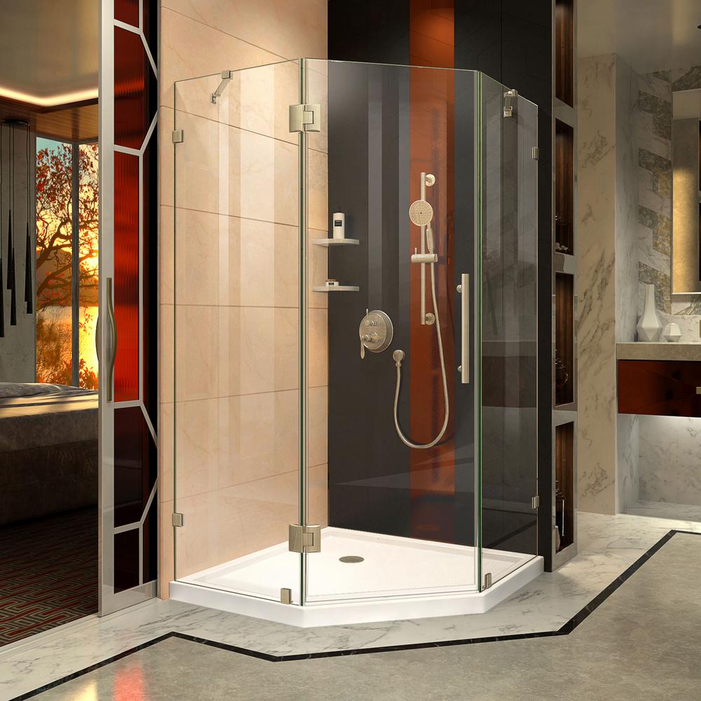 Dreamline Prism Lux 34 3125 In X 72 In Frameless Corner Hinged Shower