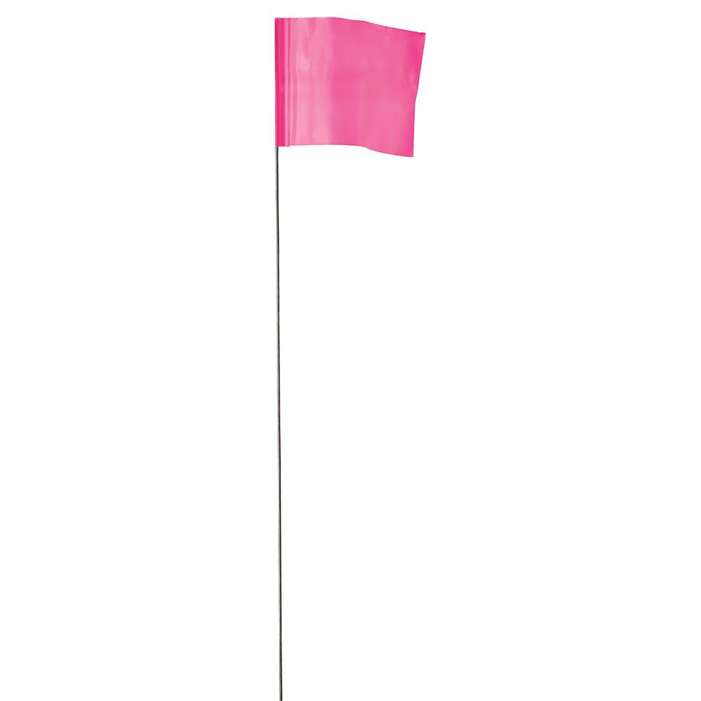 Empire 3.5 in. x 2.5 in. Pink Stake Flags (100-Pack)-78-003 - The Home ...