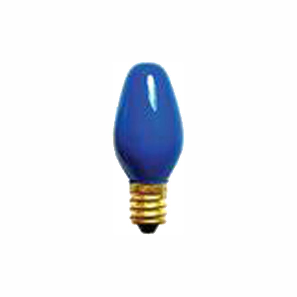 Bulbrite 7-Watt C7 Ceramic Blue Dimmable Incandescent Light Bulb (75 ...