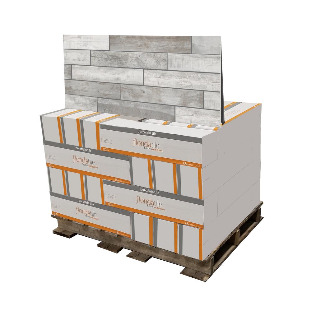 Florida Tile Home Collection Wind River Grey 6 in. x 24 in. Porcelain ...