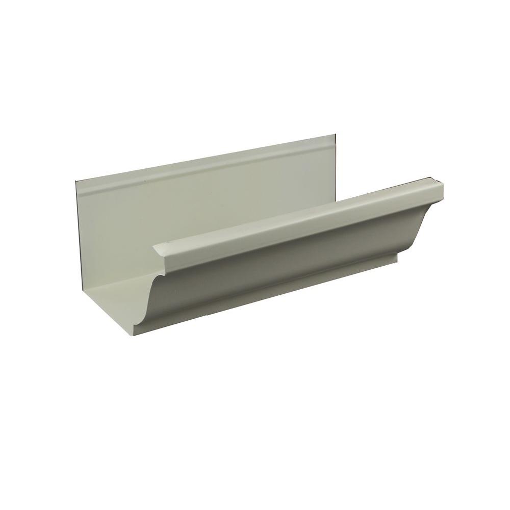 Spectra Metals 6 in. x 8 ft. K-Style Antique Ivory Aluminum Gutter ...